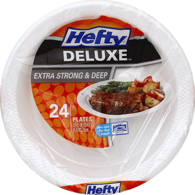 Hefty Plates, Extra Strong & Deep, 10.25 Inch (24 each) Delivery or ...
