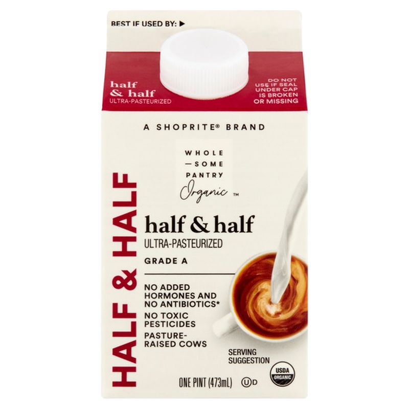 Whole-Some Pantry Organic, Half & Half (16 fl oz) - Instacart