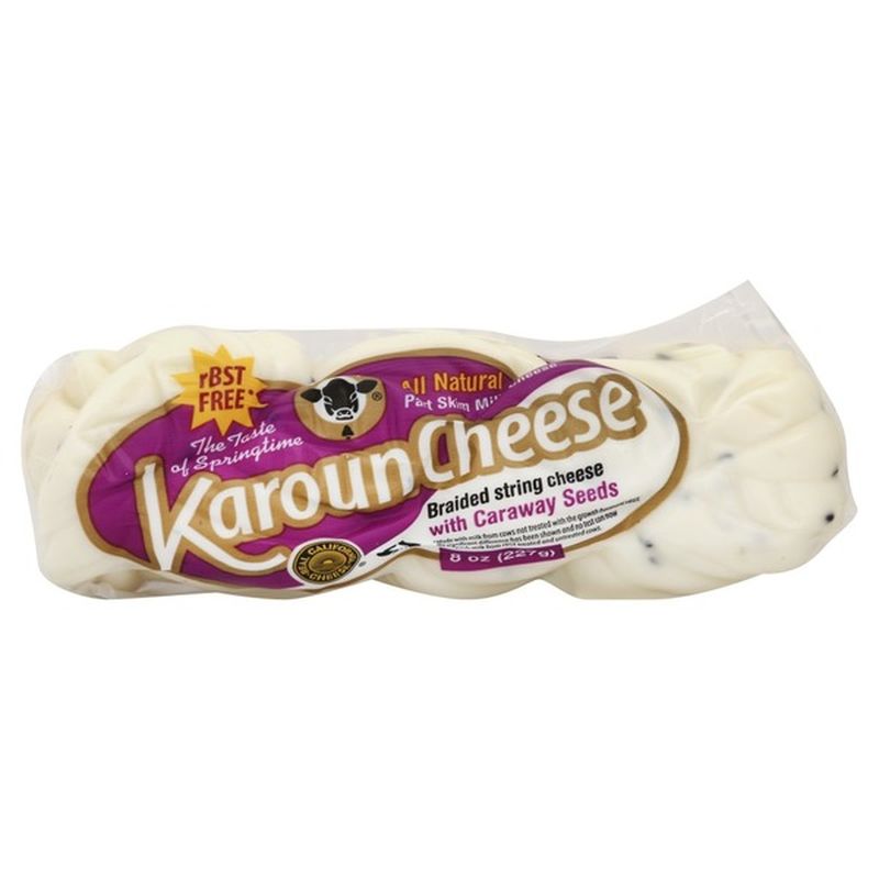 Karoun String Cheese, Braided, with Caraway Seeds, Part Skim Milk (8 oz ...