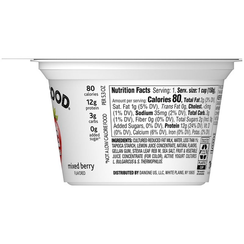 Two Good Lowfat Lower Sugar Mixed Berry Greek Yogurt (5.3 oz) from ...