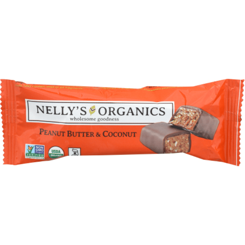 Nellys Organics Bars, Organic, Peanut Butter Coconut (1.6 oz) - Instacart