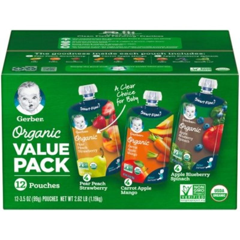 Gerber Organic Baby Food Variety Pack (3.5 oz) - Instacart