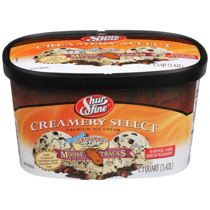 Shurfine Creamery Select Denali Original Moose Tracks Vanilla Premium