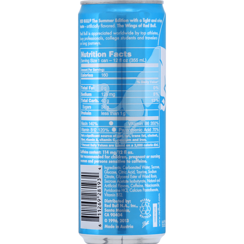 Red Bull Energy Drink, Beach Breeze, The Summer Edition (12 oz) - Instacart