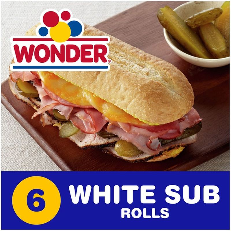 Wonder Bread White Sub Rolls (19 oz) Delivery or Pickup Near Me - Instacart