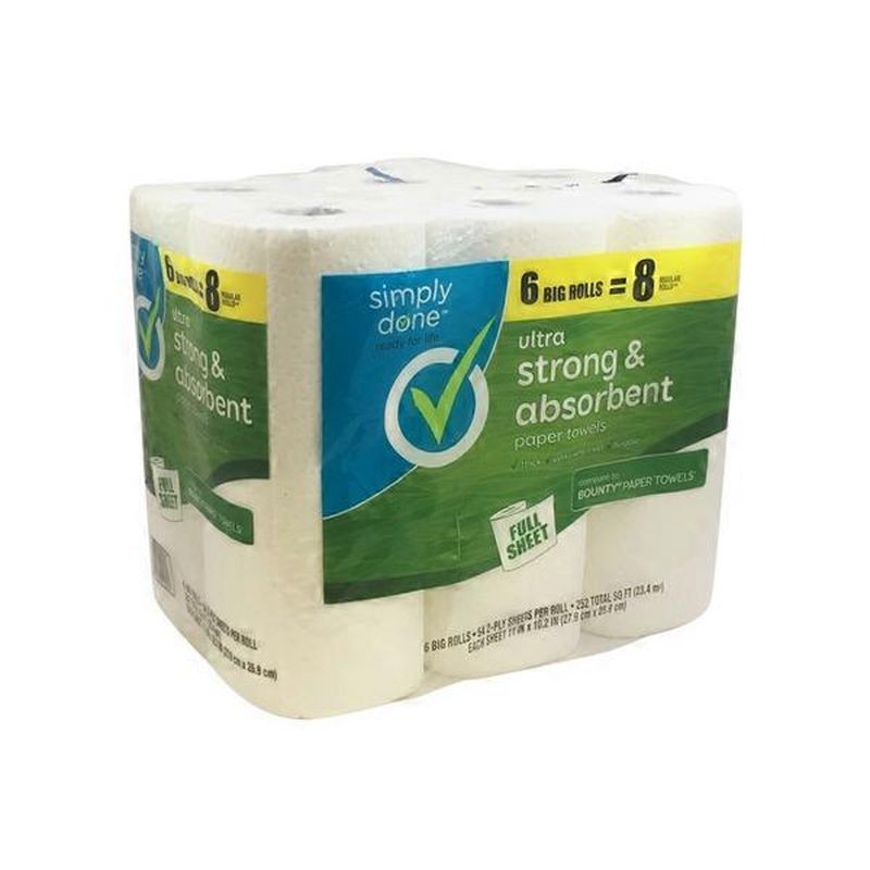 Simply Done Ultra Strong & Absorbent Paper Towels Rolls (324 ct ...