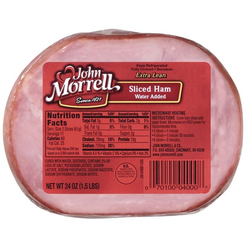John Morrell Extra Lean Sliced Ham (24 oz) - Instacart