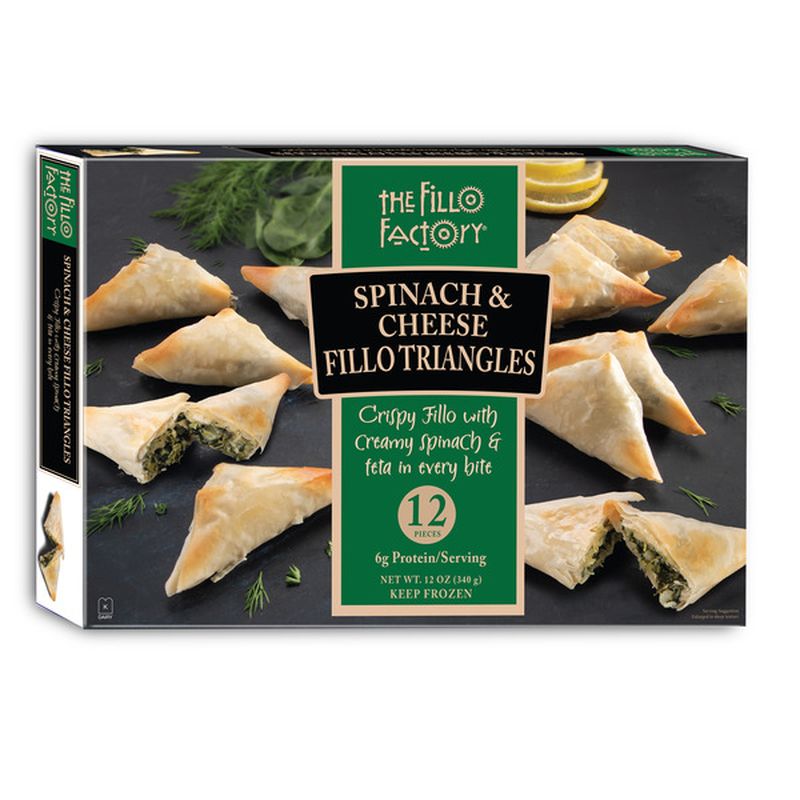 The Fillo Factory Spinach & Cheese Fillo Appetizers, Spanakopita (12 oz ...