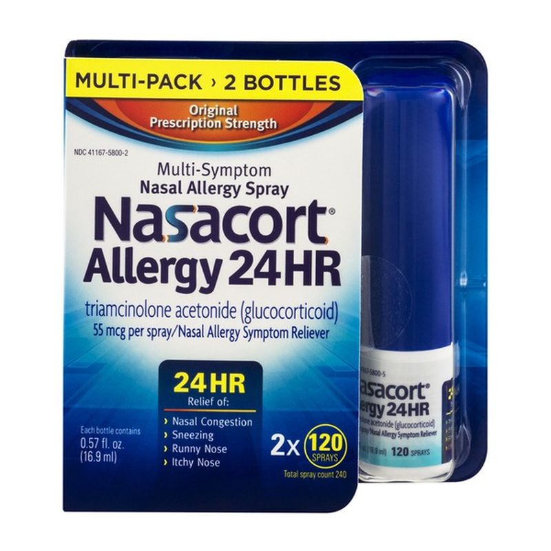 Nasacort Allergy 24 HR, Multi-Symptom, Original Prescription Strength ...