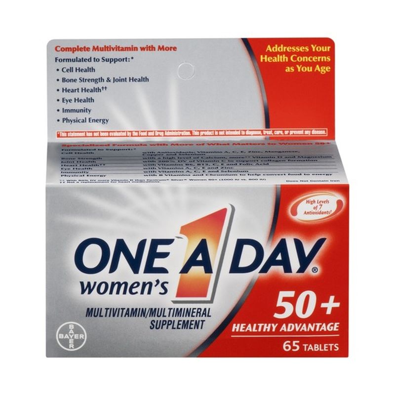 One A Day Women's 50+ Healthy Advantage Tablets Multivitamin ...