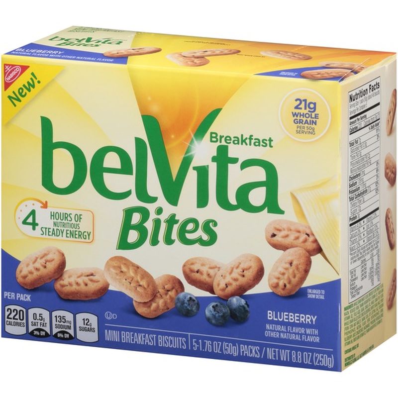 Nabisco Belvita Blueberry Breakfast Bites Mini Breakfast Biscuits (1.76 ...