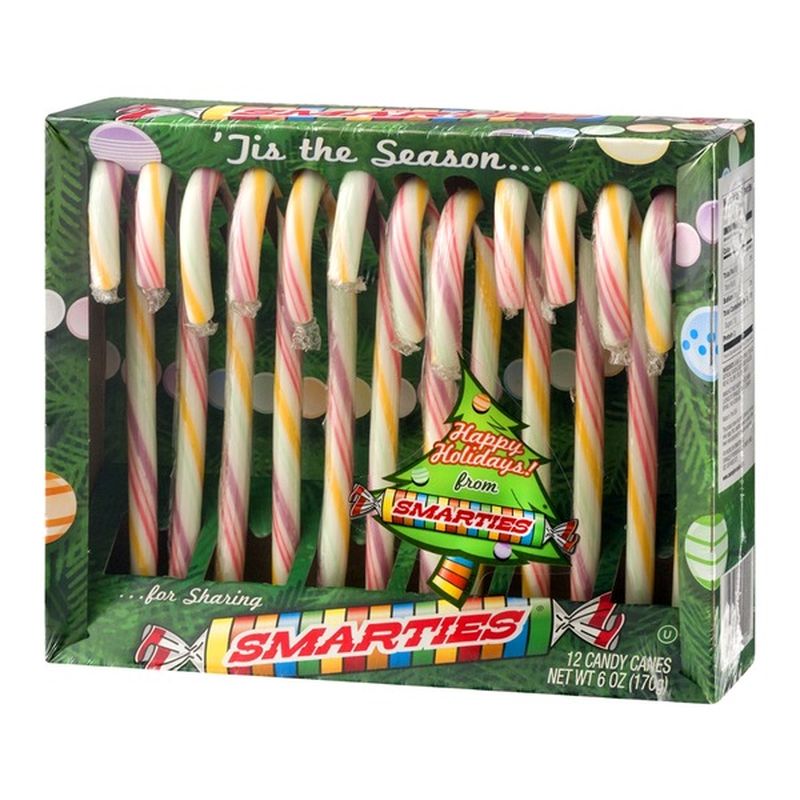Smarties Candy Canes - 12 CT (6 oz) - Instacart