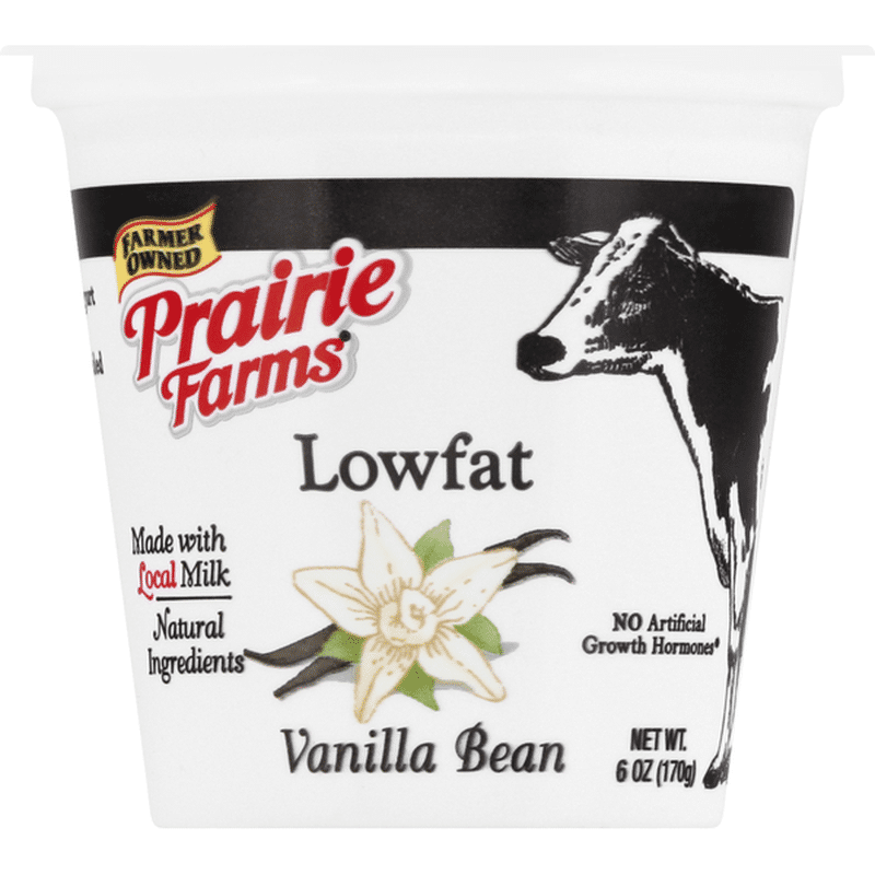 Prairie Farms Yogurt, Lowfat, Vanilla Bean, Blended (6 oz) - Instacart
