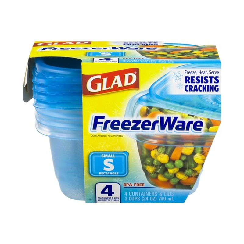 Glad FreezerWare Small Rectangle - 4 CT (4 ct) - Instacart