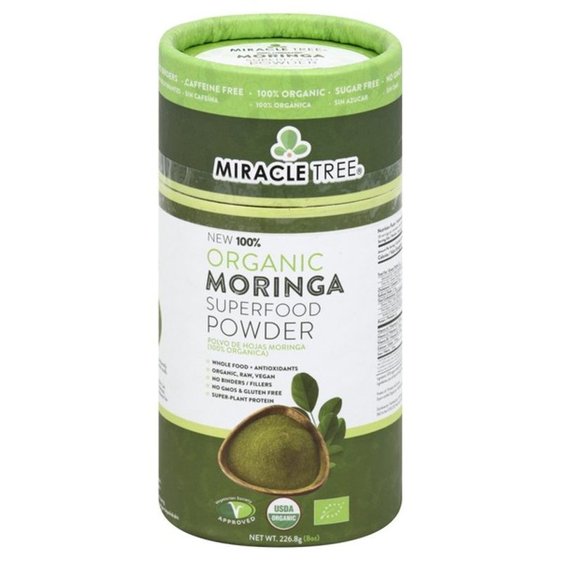 Miracle Tree Superfood, Organic, Moringa, Powder (8 g) - Instacart