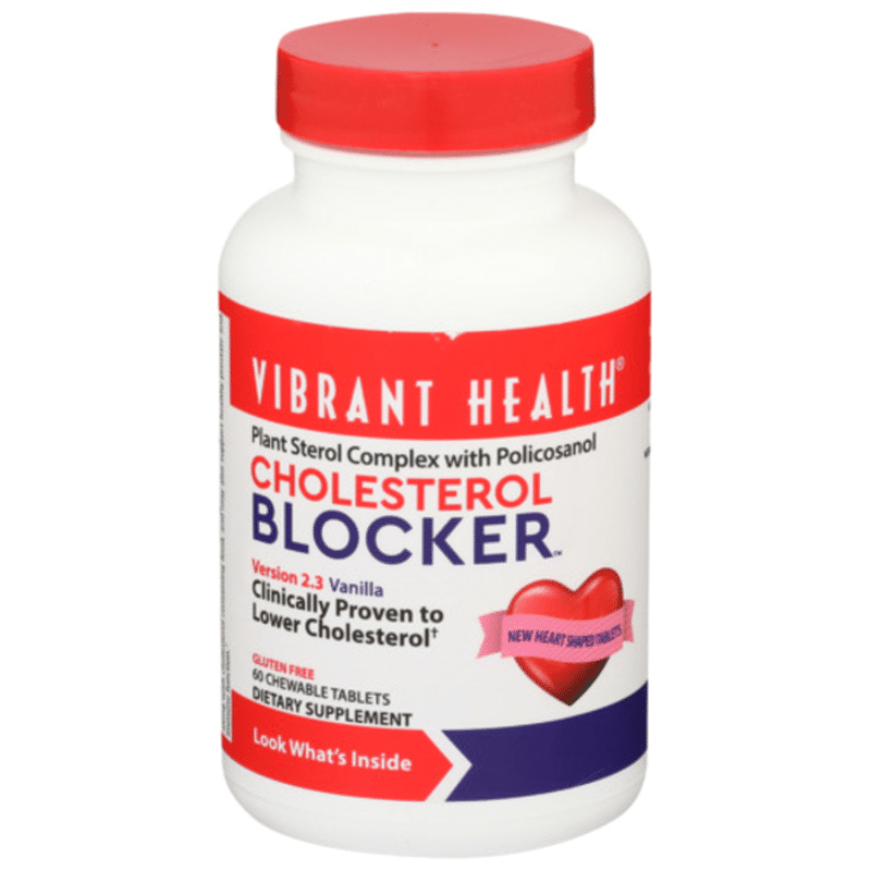 Vibrant Health Cholesterol Blocker Dietary Supplement Chewable Tablets ...