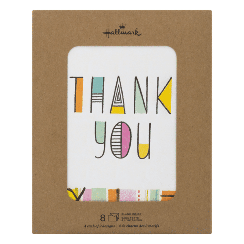 Hallmark Thank You Cards and Envelopes (8 ct) - Instacart