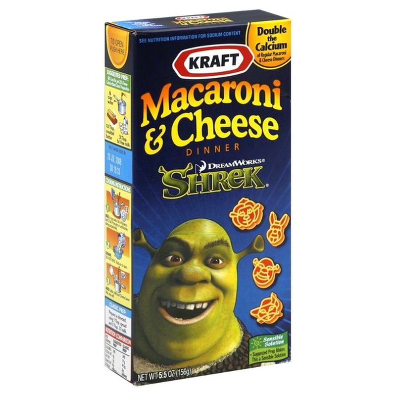 Kraft Macaroni & Cheese Dinner, Shrek (5.5 oz) - Instacart