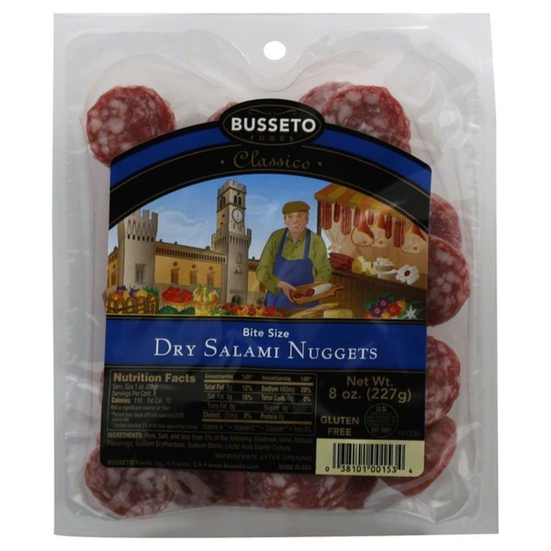 Busseto Foods Bite Size Dry Salami Nuggets (8 oz) - Instacart