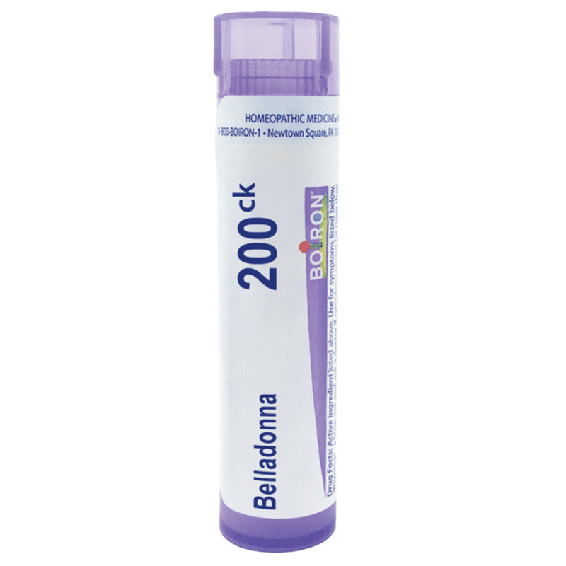 Boiron Belladonna 200CK, Homeopathic Medicine for Fever (80 pellets ...
