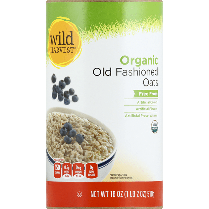 Wild Harvest Oats, Organic, Old Fashioned (18 oz) - Instacart