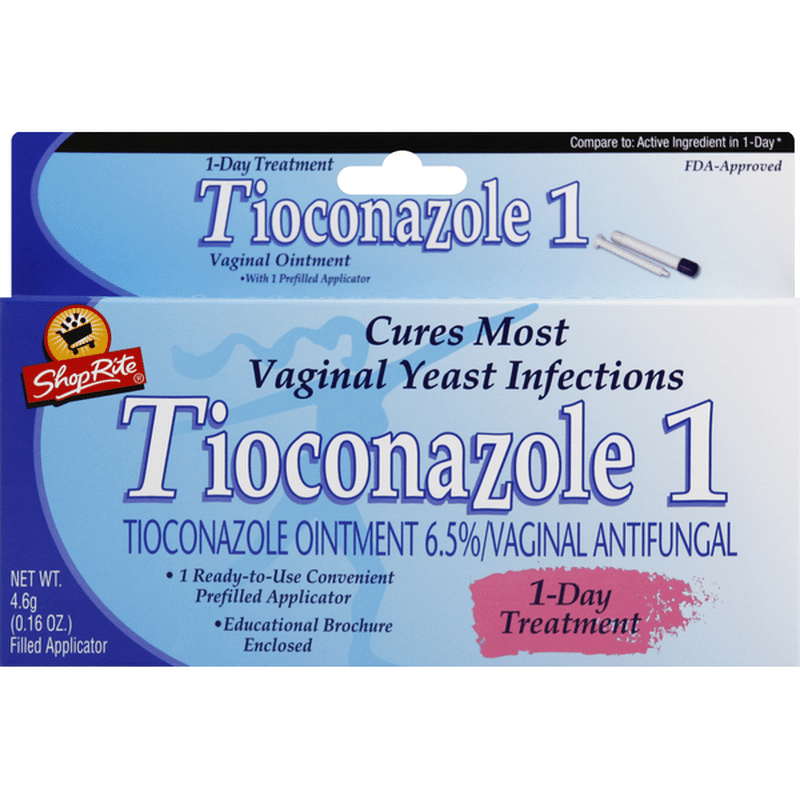 ShopRite Tioconazole 1, Vaginal Antifungal Ointment, 1-Day Treatment (0 ...