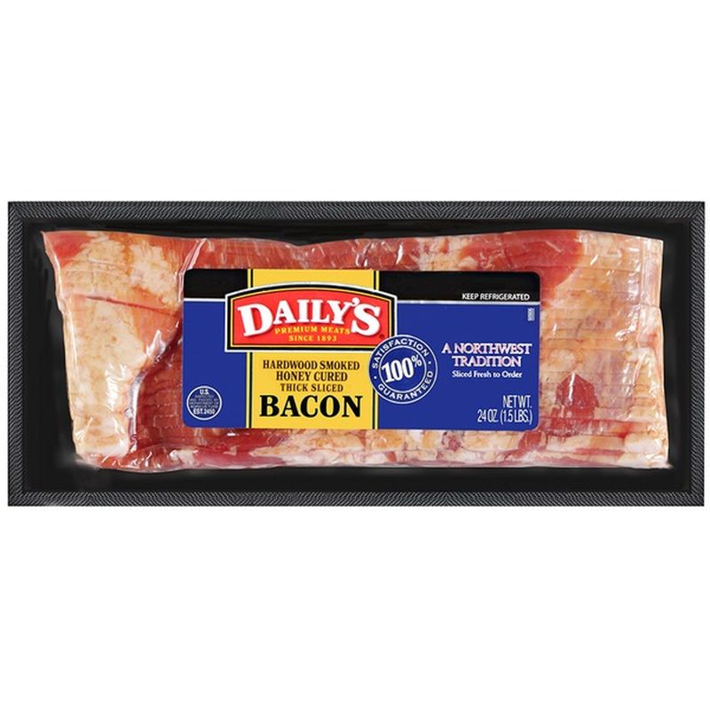 Daily's Premium Meats Honey Cured Thick Cut Bacon (24 oz) - Instacart