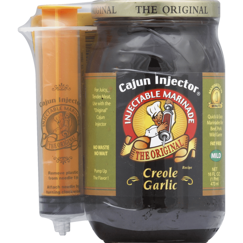 Cajun Injector Injectable Marinade, Creole Garlic, Mild (16 oz) - Instacart