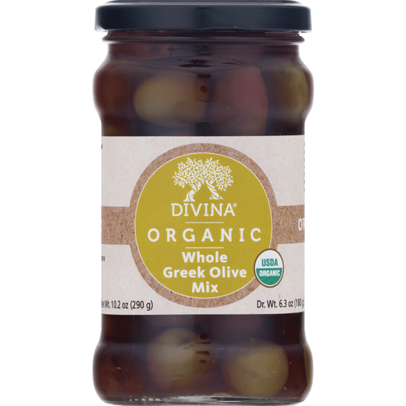 Divina Olive Mix, Organic, Greek, Whole (10.2 oz) - Instacart