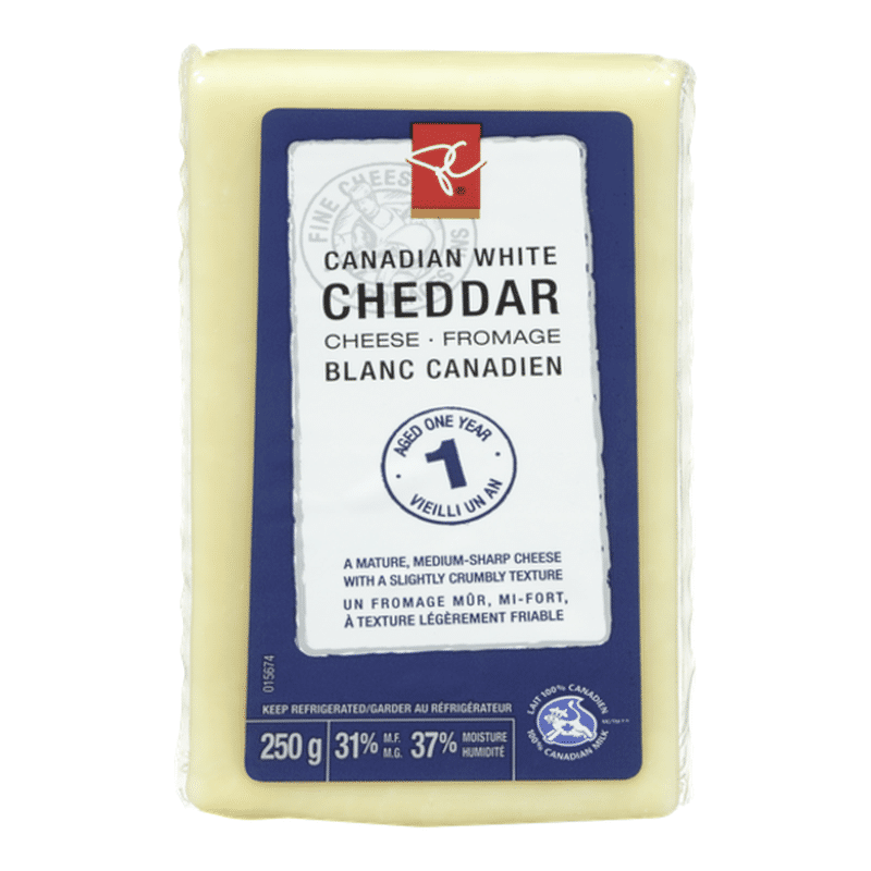 President Choice Aged One Year White Cheddar Cheese (250 g) - Instacart