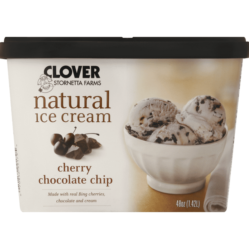 Clover Stornetta Ice Cream, Natural, Cherry Chocolate Chip (48 oz ...