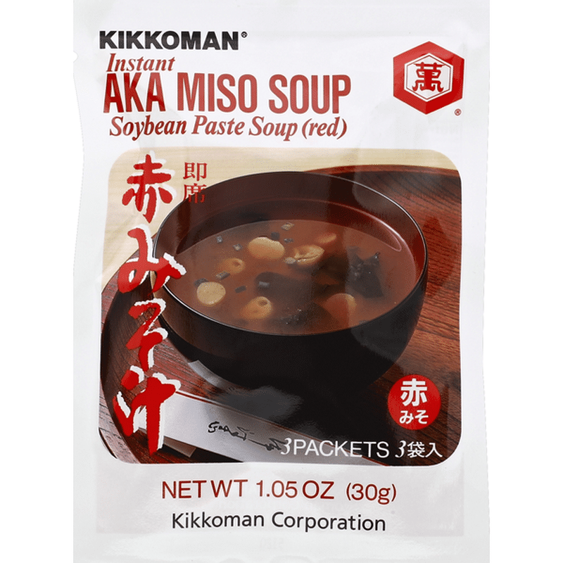 Kikkoman Soup, Instant, Soybean Paste, (Red), Aka Miso (1.05 oz ...