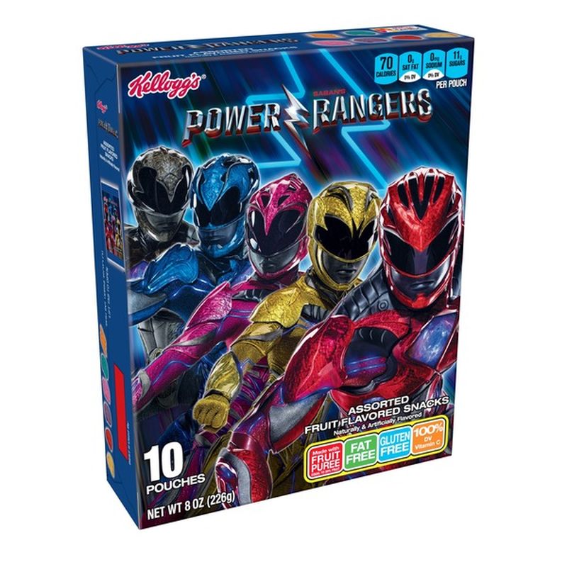 Kellogg's Power Rangers Fruit Flavored Snacks Assorted Fruit Flavored ...