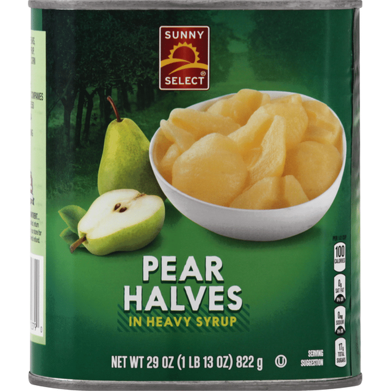 Sunny Select Pear Halves in Heavy Syrup (29 oz) - Instacart