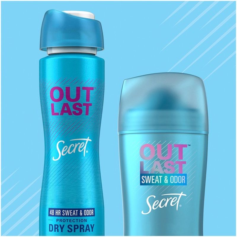 Secret Dry Spray Antiperspirant And Deodorant Completely Clean Scent (3 ...