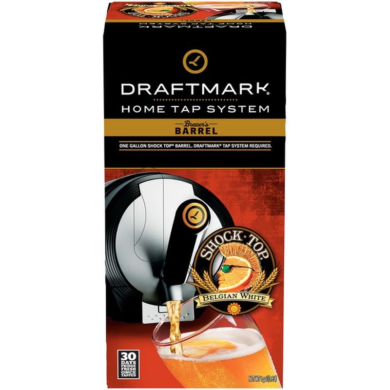 Shock Top Draftmark Home Tap System Brewer's Barrel Belgian White Beer ...
