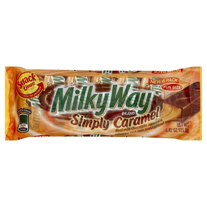 Milky Way Simply Caramel Milk Chocolate Fun Size Candy Bars (4.42 oz) - Instacart