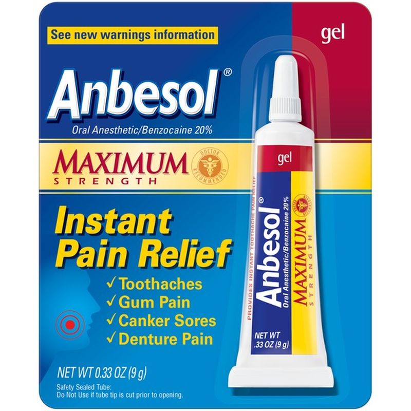 Anbesol Oral Pain Relief Medication (0.33 oz) - Instacart