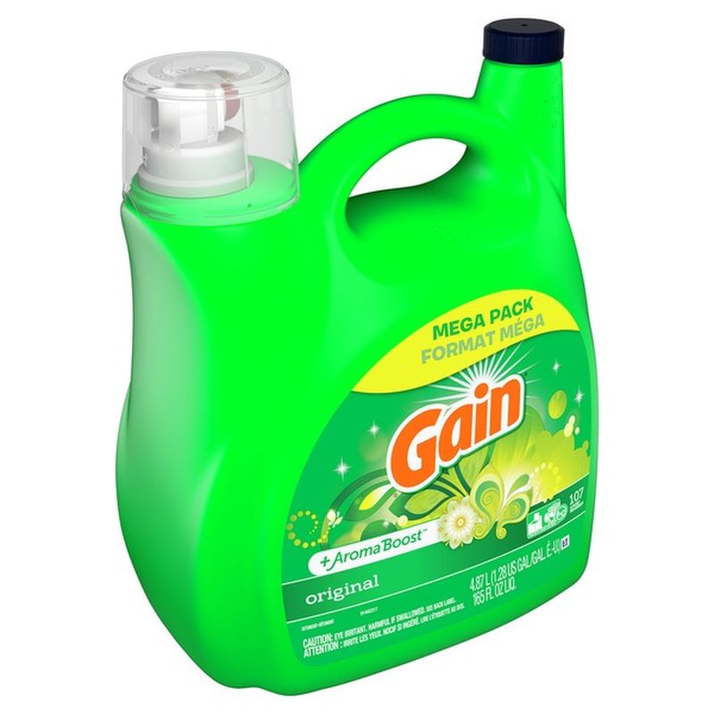 Gain Aroma Boost Liquid Laundry Detergent, Original Scent (165 oz ...