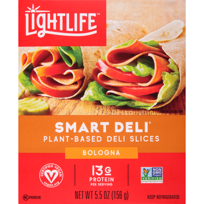 Lightlife Deli Slices, Bologna, Plant-Based (5.5 oz) - Instacart
