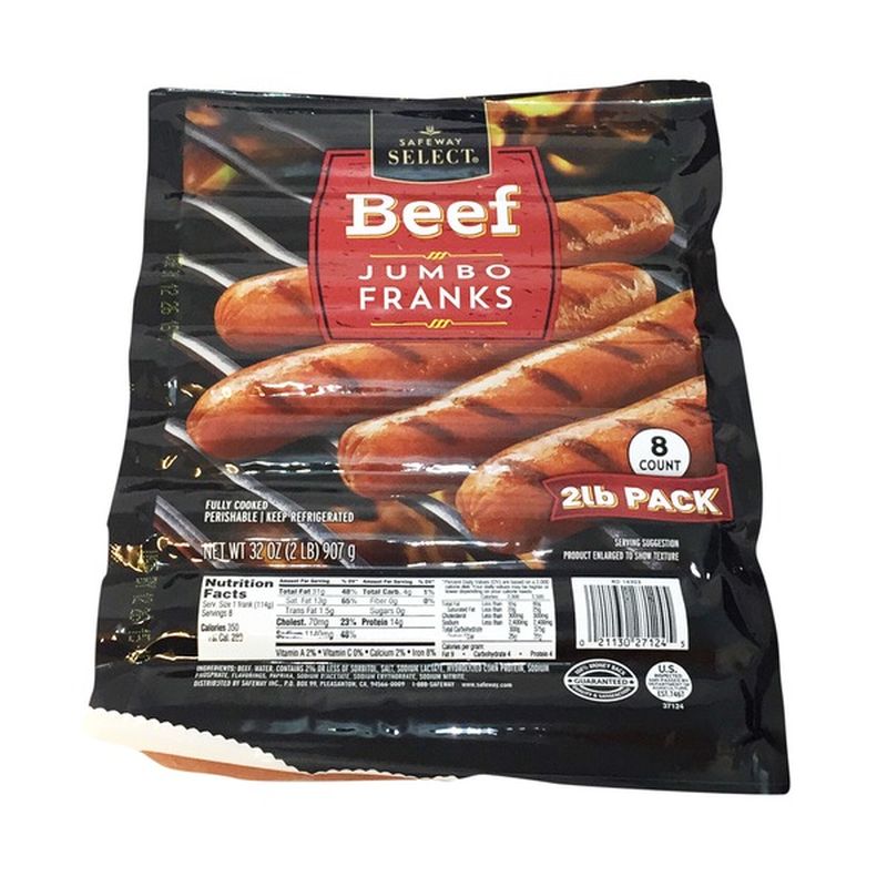 Signature Kitchens Beef Jumbo Franks (2 lb) - Instacart