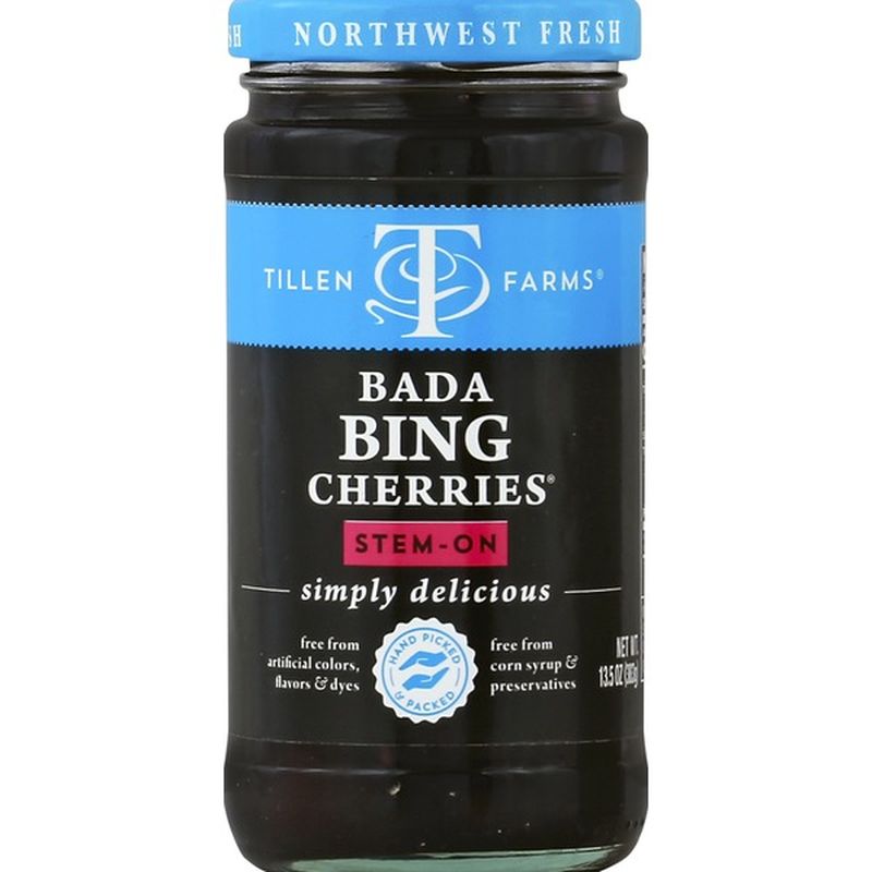 Tillen Farms Cherries Bada Bing Stem On 13 5 Oz Jar Instacart