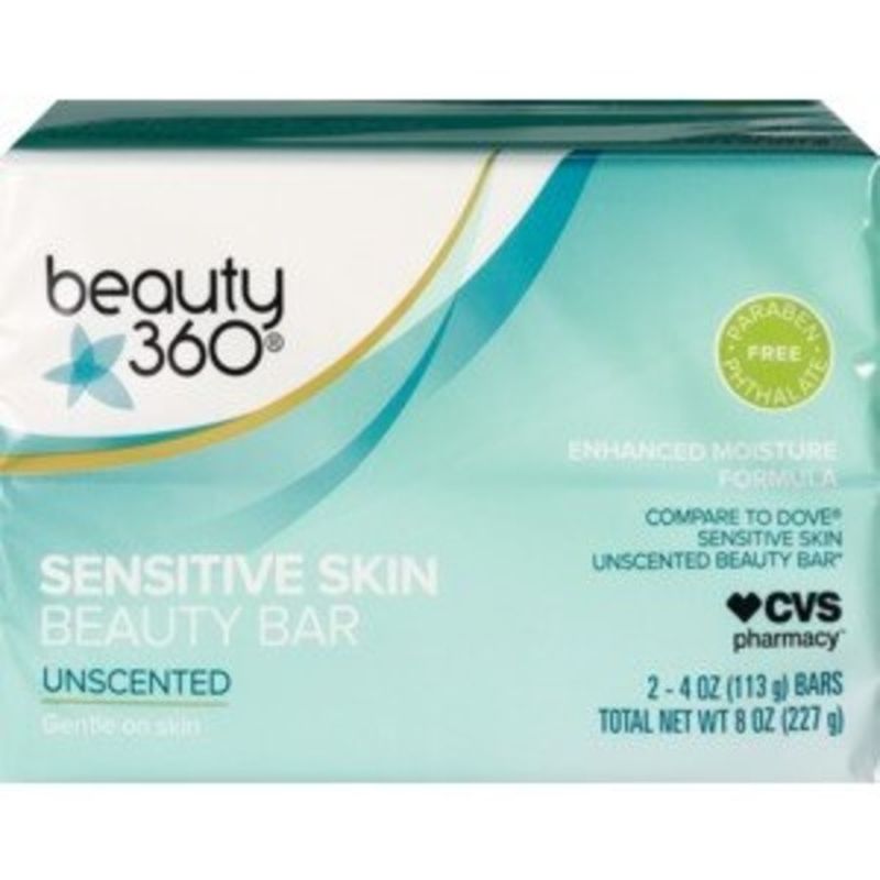 Beauty 360 Beauty Bar, Sensitive Skin, Unscented (2 each) - Instacart