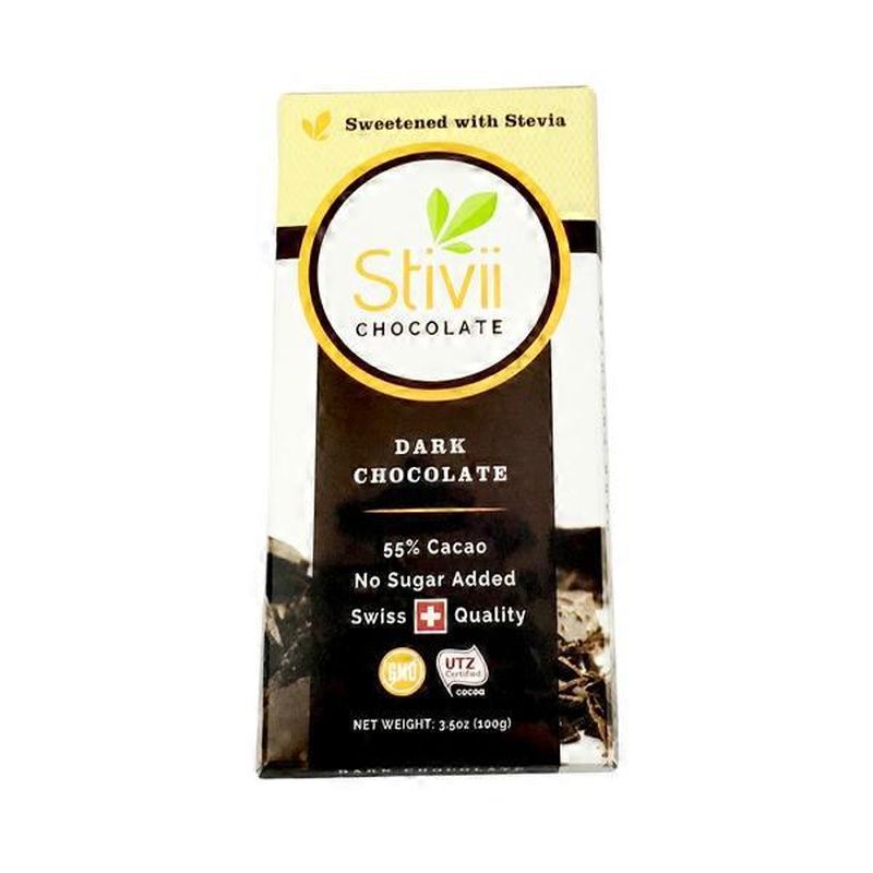 Stivii Stevia Sweetened 55% Cacao Dark Chocolate (3.5 oz) Delivery or ...