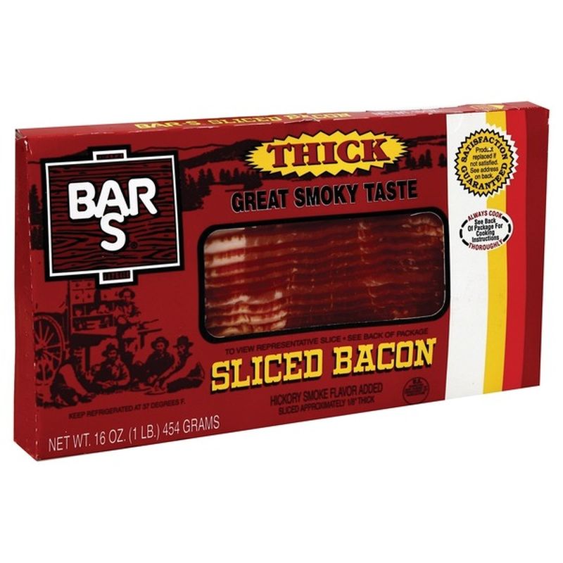 Bar S Naturally Hardwood Smoked Thick Cut Bacon (16 oz) - Instacart