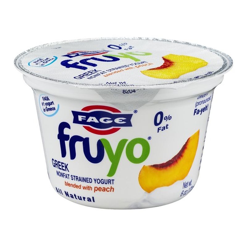 Fage Fruyo Greek Nonfat Strained Yogurt Blended with Peach (6 oz ...