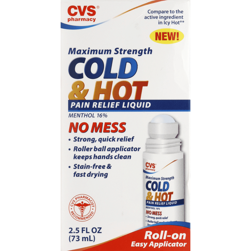 CVS Pharmacy Pain Relief Liquid, Cold & Hot, Maximum Strength (2.5 oz ...