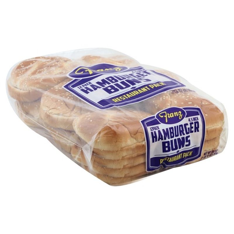 Franz Hamburger Buns, Restaurant Pack (12 each) - Instacart