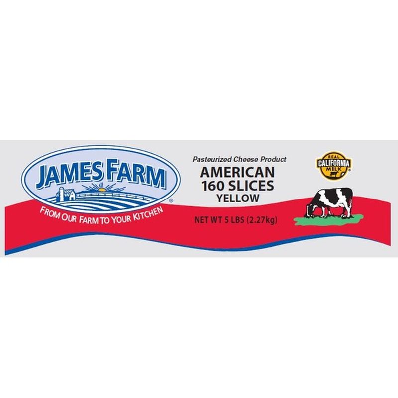 James Farm Yellow American Cheese (5 lb) - Instacart
