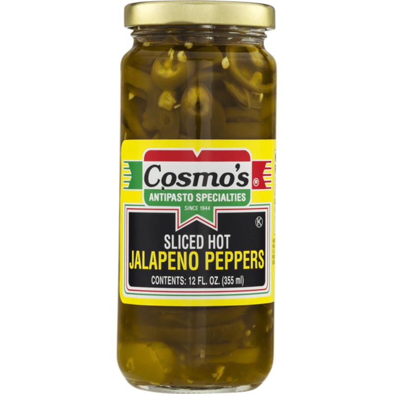 Cosmo's Sliced Hot Jalapeno Peppers (12 fl oz) - Instacart